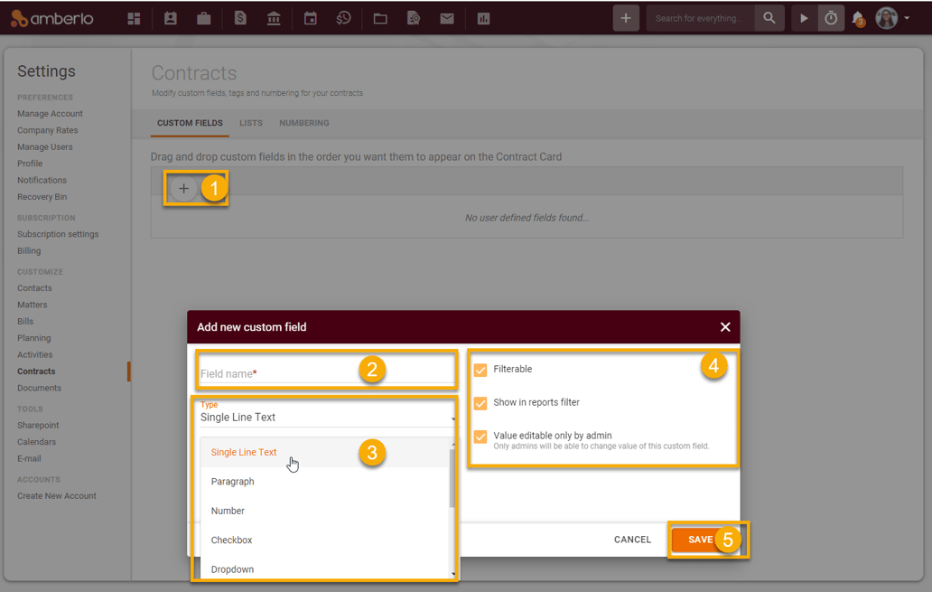 How to Add, Edit or Remove Contracts Custom fields? How to Add, Edit or Remove Contracts Custom fields?